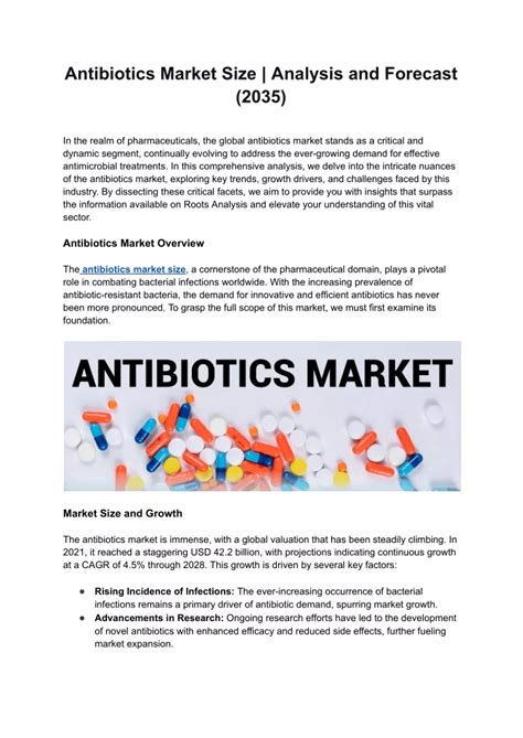 Ppt Antibiotics Market Size Share Trends Size 2035 Powerpoint Presentation Id 12463785