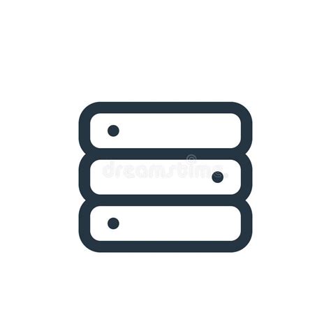 Database Vector Icon Isolated On White Background Outline Thin Line Database Icon For Website