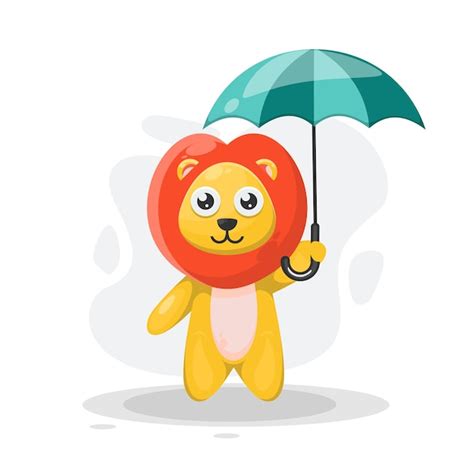 귀여운 사자 그림 프리미엄 벡터