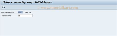 FTRCOMS04 SAP Tcode Settle Commodity Swap