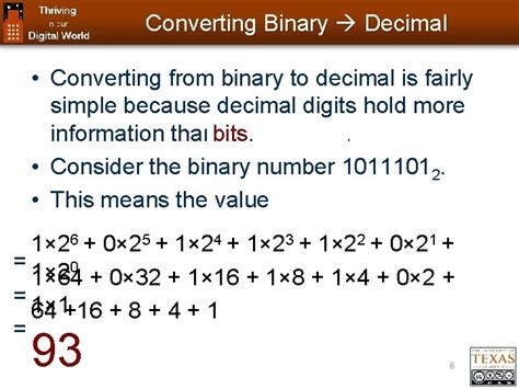 Converting Decimal To Binary To Decimal Representation Grouping