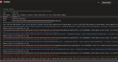Azure DevOps Pipeline Fails During Package Publishing Step For NET 8