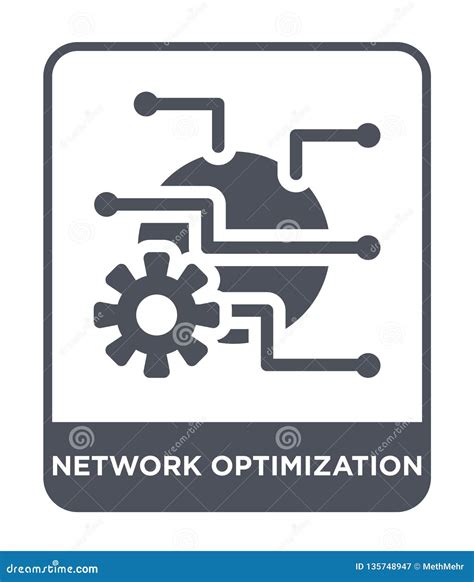 Network Optimization Icon In Trendy Design Style Network Optimization