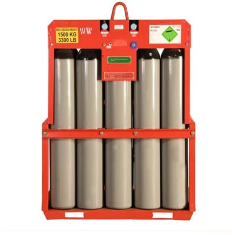 Nitrogen Cylinder Pallet Oxygen Free Manifolded 230 Bar Refrigerant