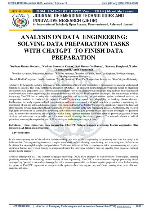 pdf analysis on data engineering solving data preparation tasks with chatgpt to finish data