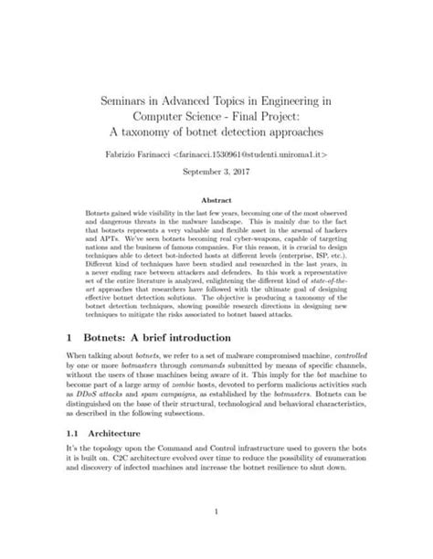 Machine Learning Based Botnet Detection Pdf
