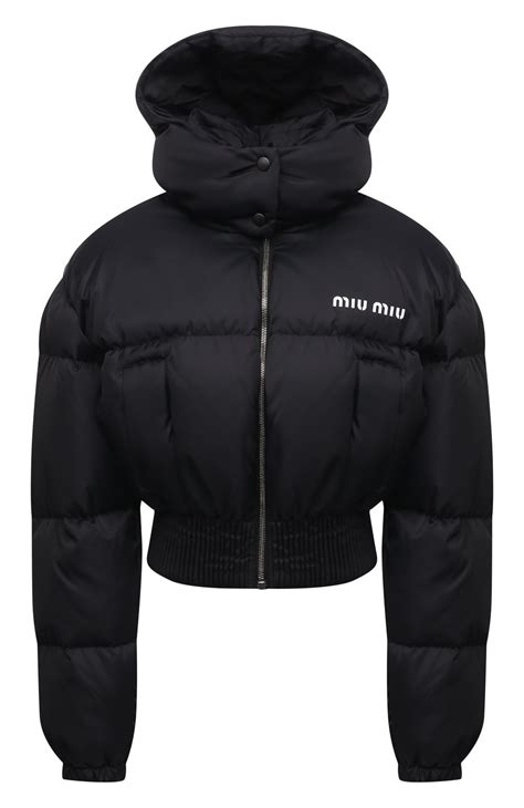 Женский черный пуховик Miu Miu купить в интернет магазине ЦУМ арт Ml724 1zqa F0002 узнать о