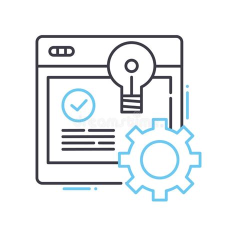 Web Extension Line Icon Outline Symbol Vector Illustration Concept Sign Stock Vector