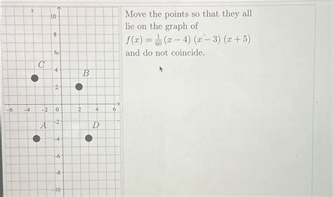 Solved Move The Points So That They All Lie On The Graph Of