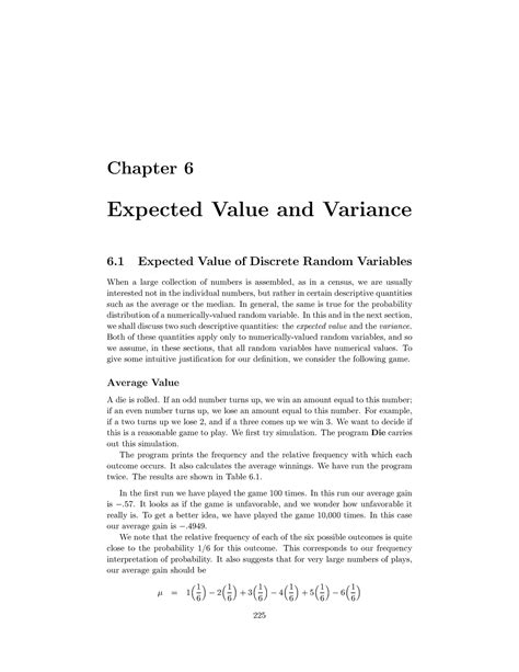 Chapter 6 Summary Introduction To Stochastic Modelling Chapter 6