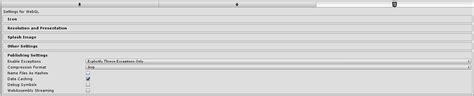 Memory Size Field In Webgl Player Settings Missing Unity Engine Unity Discussions