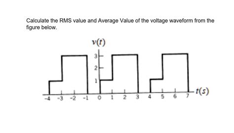 solved calculate the rms value and average value of the voltage