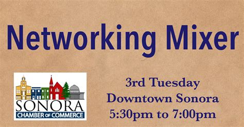 Networking Mixer Sonora Chamber Of Commerce