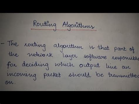 Routing Algorithms Adaptive Routing Nonadaptive Routing Youtube