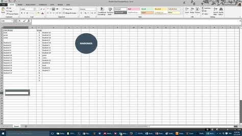 Excel Seating Chart Randomizer A Visual Reference Of Charts Chart Master