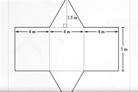 solved the net of a triangular prism and its dimensions are shown