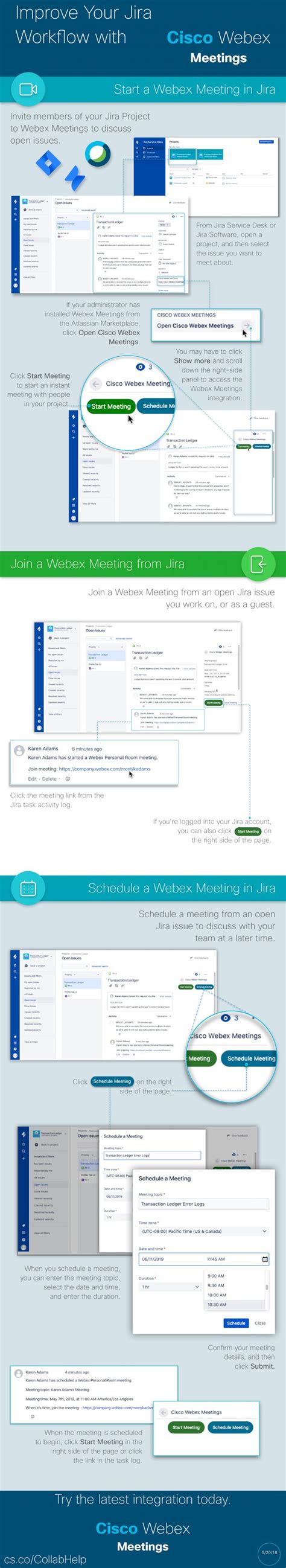 pdf explore cisco webex meetings for jira from jira service desk or