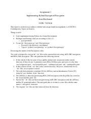 Implementing Hybrid Encryption Decryption Using Python And Course Hero