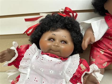 Lot 2 African American 1986 Porcelain Dolls
