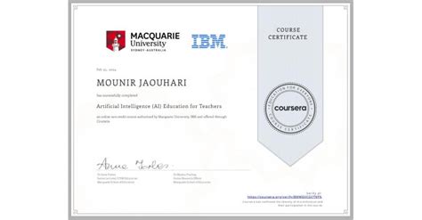 mounir jaouhari on linkedin completion certificate for artificial intelligence ai education for…