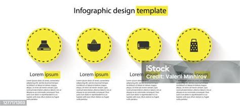 세트 키친 추출기 팬 감귤류 과일 주스기 토스터와 그라스 비즈니스 인포그래픽 템플릿입니다 벡터 가정 생활에 대한 스톡 벡터 아트