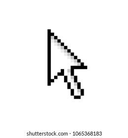 Pixel Cursor Arrow Vector Icon Stock Vector Royalty Free Shutterstock