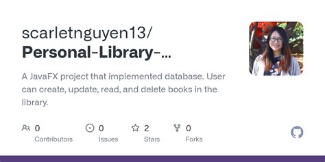 Github Scarletnguyen13personal Library Management System A Javafx