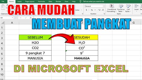 Cara Mudah Membuat Pangkat Di Microsoft Excel Lecturial Victor