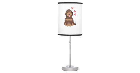 Love Chocolate Phantom Cockapoo Cavapoo Dog Table Lamp Zazzle