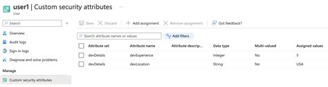 Azure Cannot Fetch The Customsecurityattributes Data From Entra Id User Profile Using