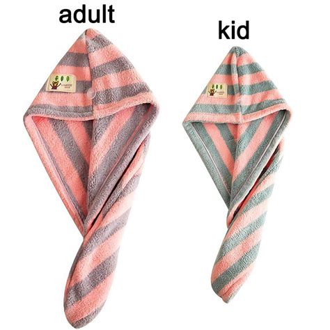 Badu Bg Хавлиена кърпа от микрофибър за деца жени с къдрава коса тюрбан за баня Бързосъхнещи