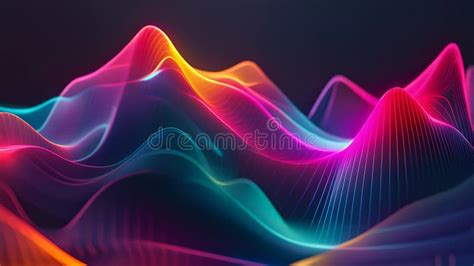 A Stunning 3d Animation Featuring A Fluid Abstract Graph With Peaks
