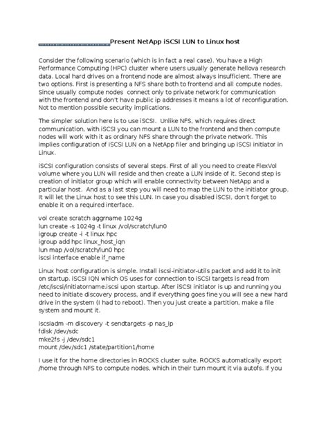 Present Netapp Iscsi Lun To Linux Pdf Windows Server 2003 Booting