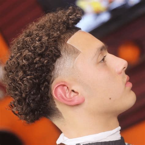Pompadour Fade Curly Hair
