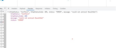 data visualization error could not extract resultset support