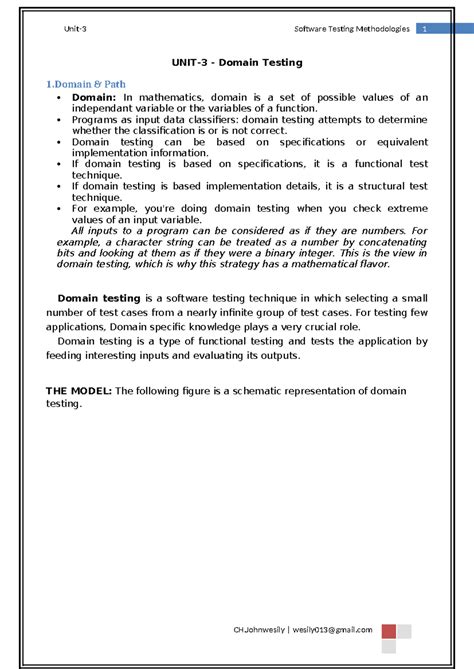 Stm Notes Unit 3 Testing Methods Unit 3 Domain Testing 1 And Path