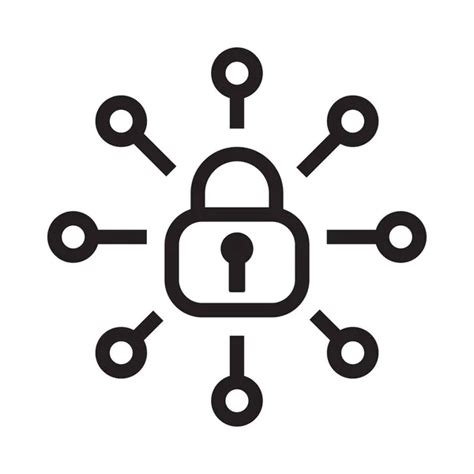 Cyber Security Icon Vector Security Logo Artificial Intelligence Keyhole Symbol Stock Vector By