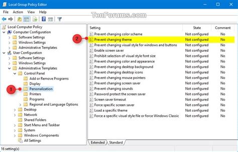 Allow Or Prevent Users To Change Or Save A Theme In Windows Tutorials Allow Or Prevent Users To Change Or Save A Theme In Windows Tutorials