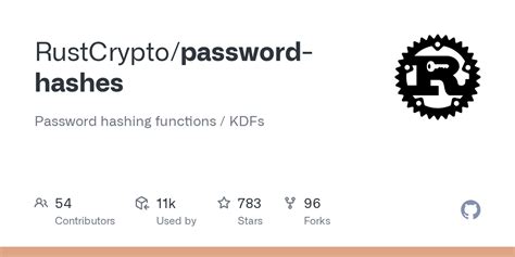 Github Rustcryptopassword Hashes Password Hashing Functions Kdfs