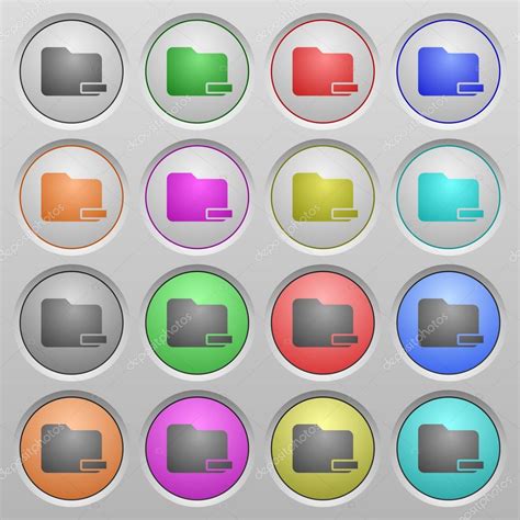 Remove Folder Plastic Sunk Buttons Stock Vector By ©renegadehomie 115122874