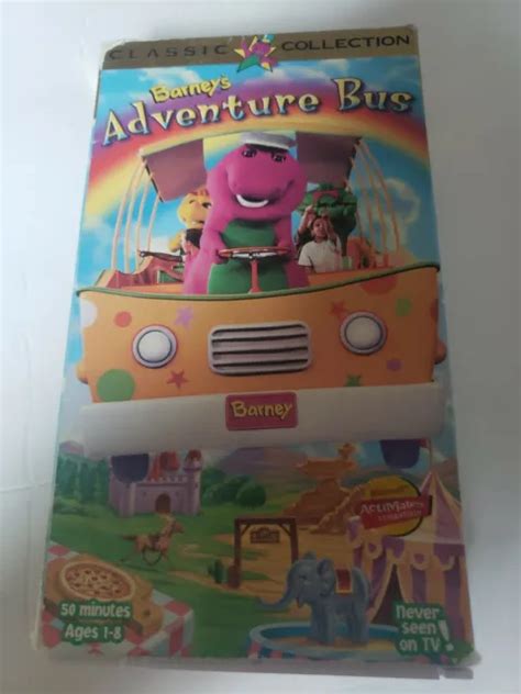 Barneys Adventure Bus Vhs Barney Home Video Classic Collection Purple