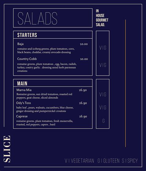 Concept Menu Design On Behance