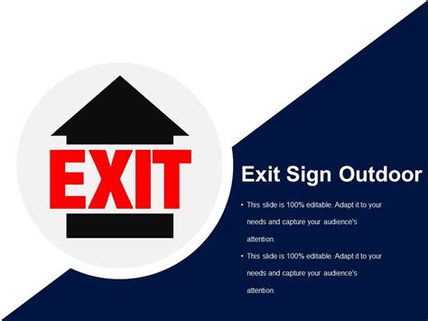 Exit Sign Outdoor Ppt Background Template Presentation Sample Of PPT Presentation