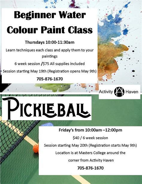 Beginner Paint Class And Pickelball
