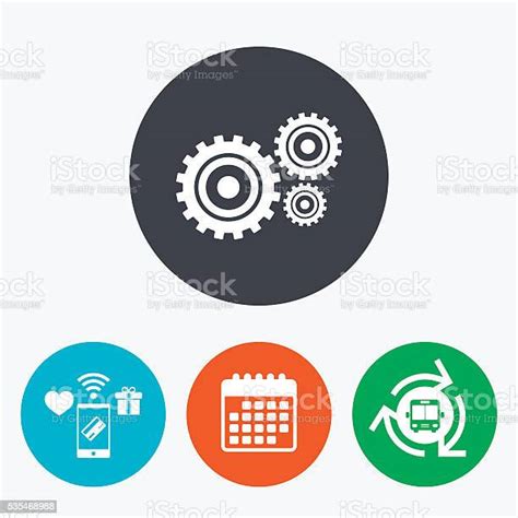 코그 설정 팻말 아이콘크기 Gear 기호까지 Cogwheel 기계 부분에 대한 스톡 벡터 아트 및 기타 이미지 기계 부분 기어 기계 부분 기업 재무와 산업 Istock