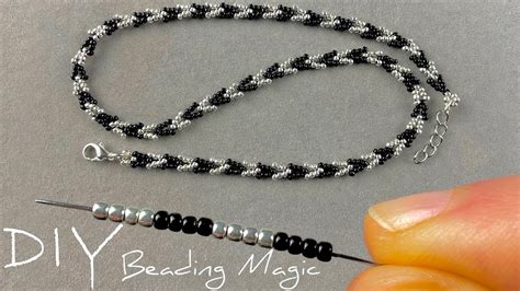 Easy Seed Bead Necklace Beaded Jewelry Tutorials Beading For
