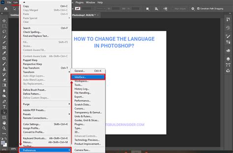 How Can I Change The Language In Photoshop Websitebuilderinsider
