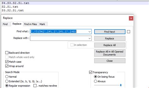 Notepad Regex Keep Only Last 2 Substrings In String Separated By