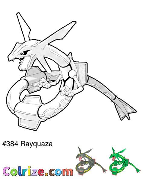 Rayquaza Coloring Page
