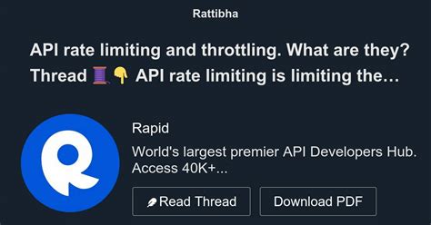api rate limiting and throttling what are they thread 🧵👇 thread